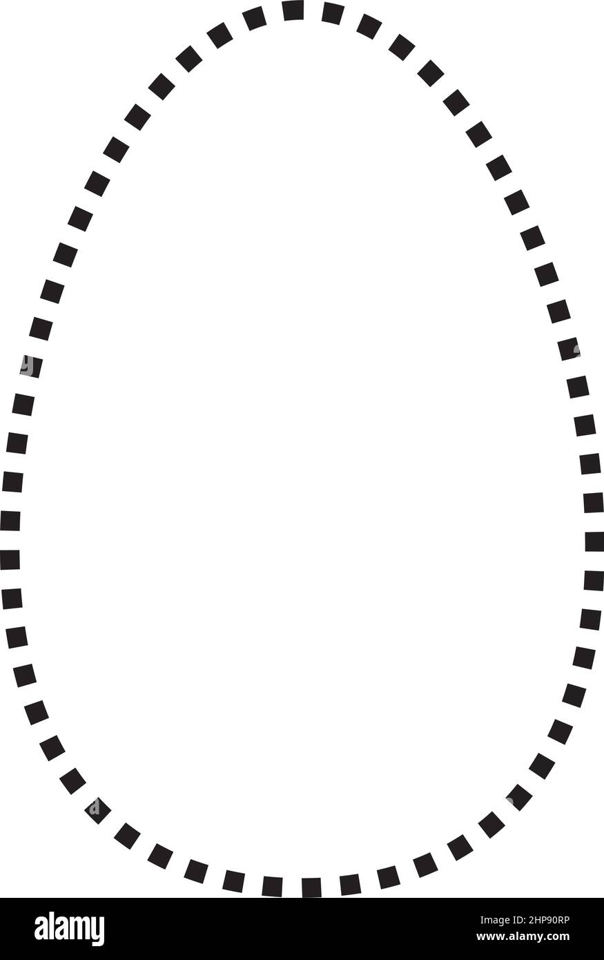 Oval symbol dotted shape vector icon for creative graphic design ui ...