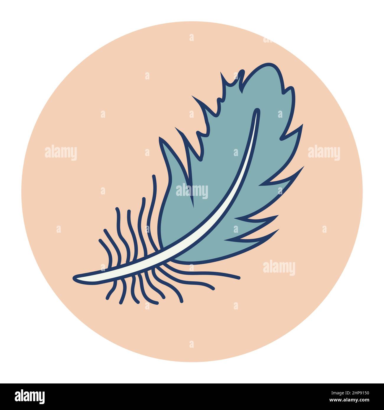 Feather vector flat icon. Farm animal sign Stock Vector Image & Art - Alamy