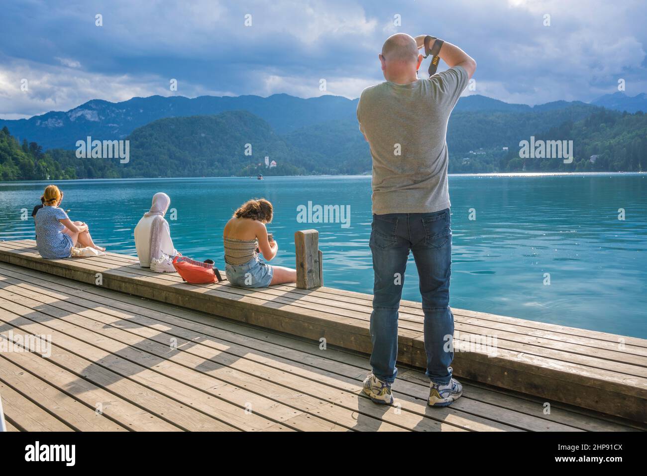 Bled lake fishing hi-res stock photography and images - Alamy