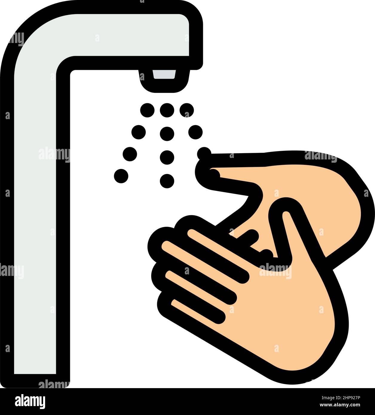 Disinfection hand icon outline Stock Vector Images - Alamy