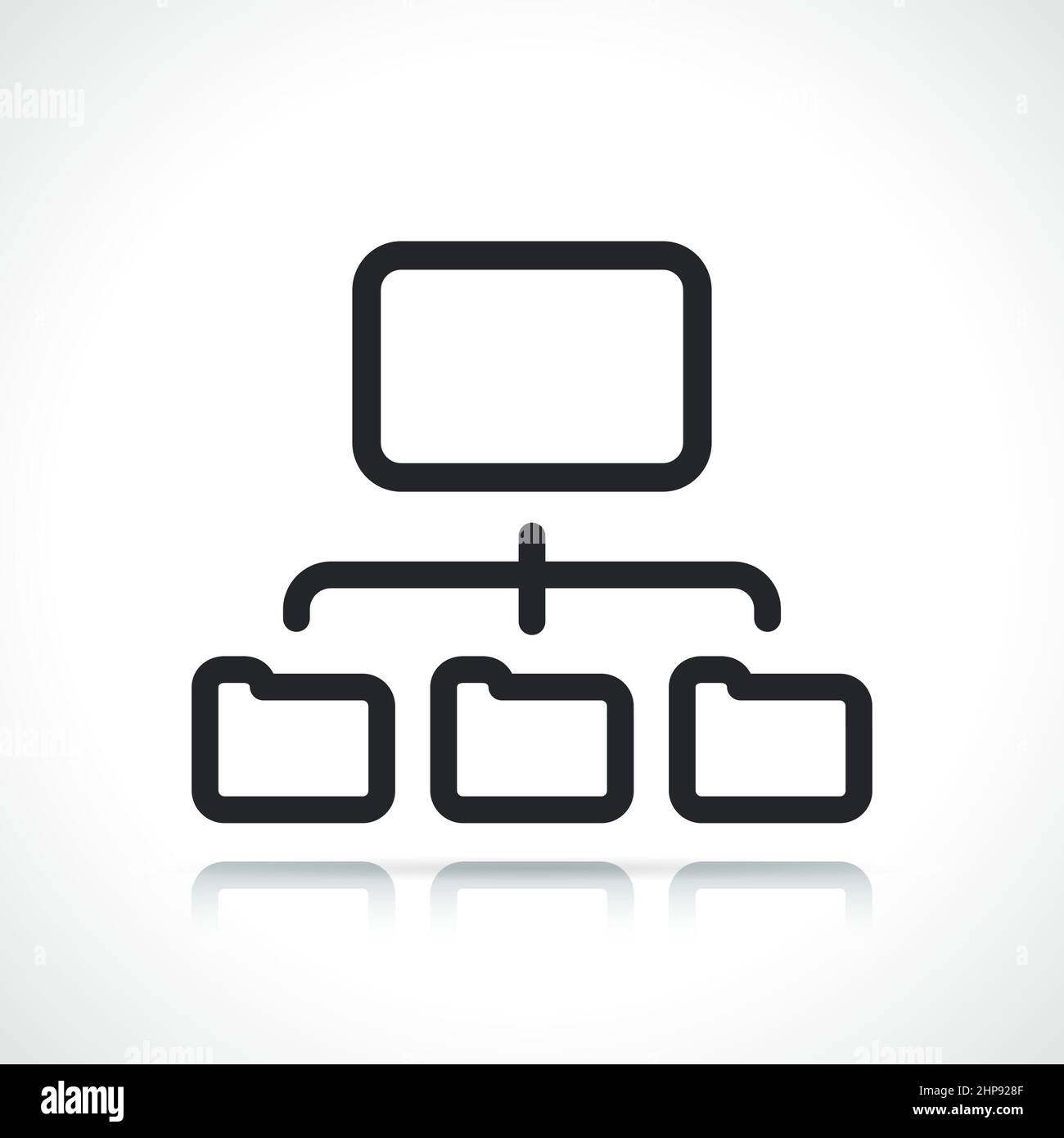 Folders network symbol in Stock Vector Images - Alamy