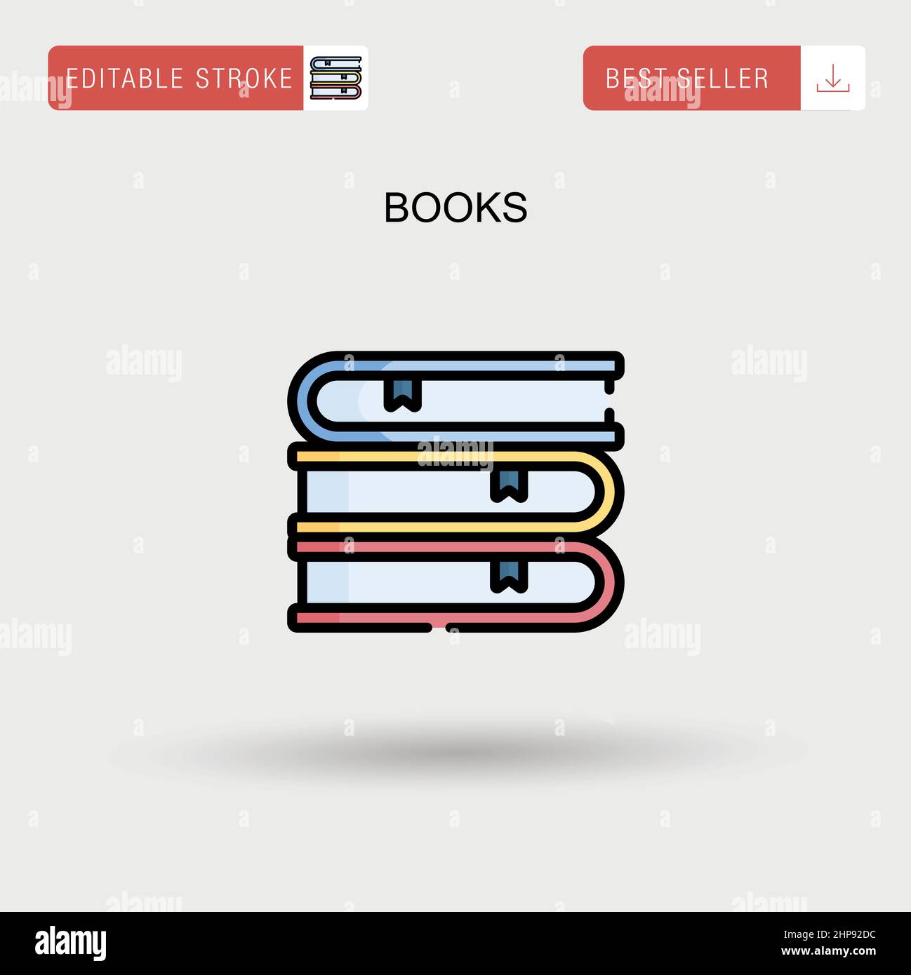 Colorful pile books icon hi-res stock photography and images - Alamy