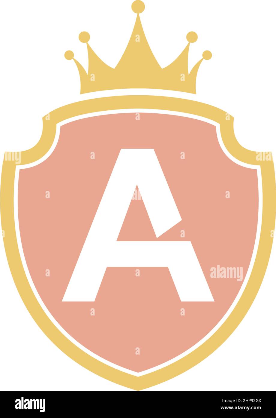 Letter A with shield icon logo design illustration Stock Vector Image ...