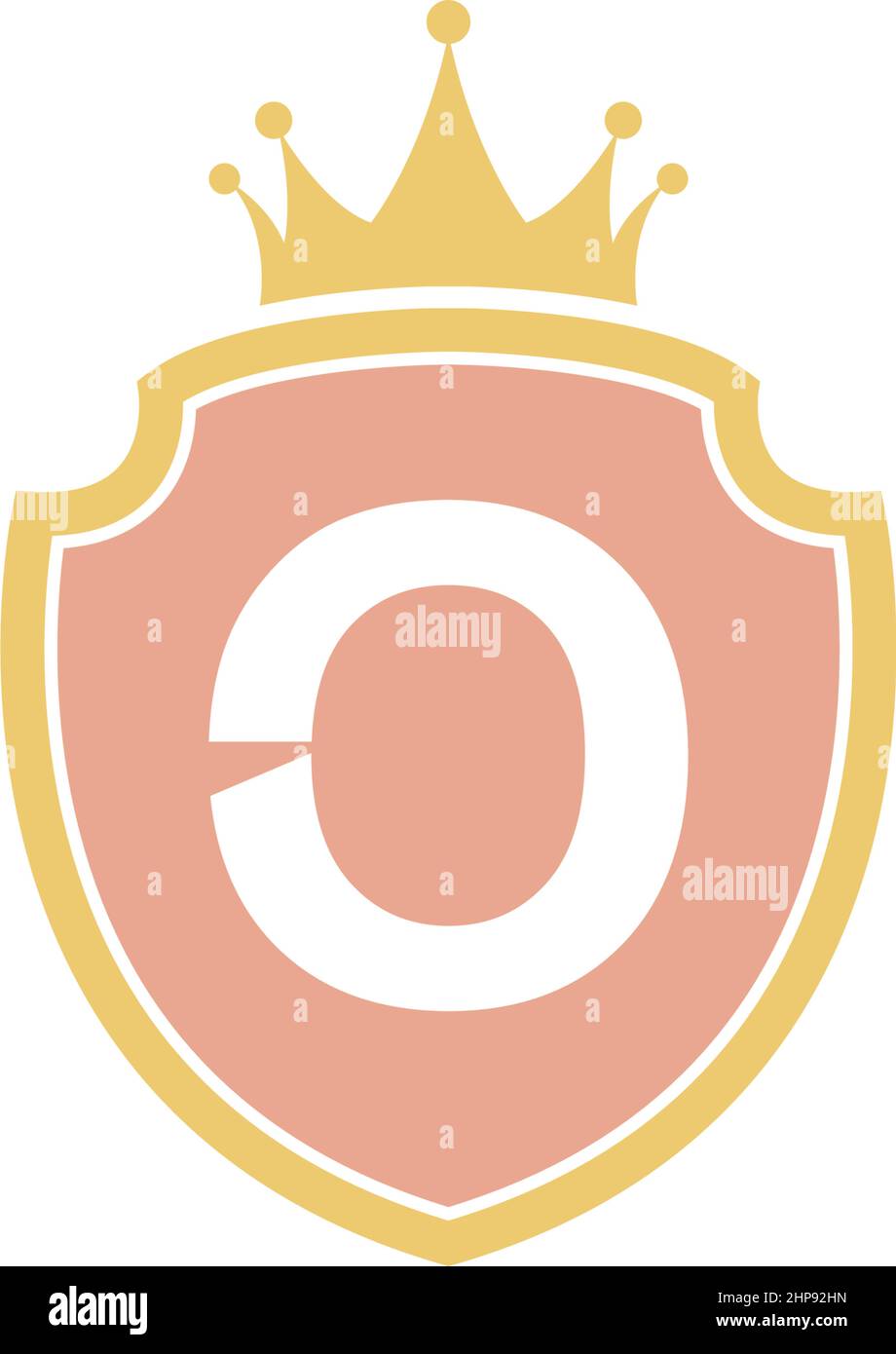 Letter O with shield icon logo design illustration Stock Vector Image ...