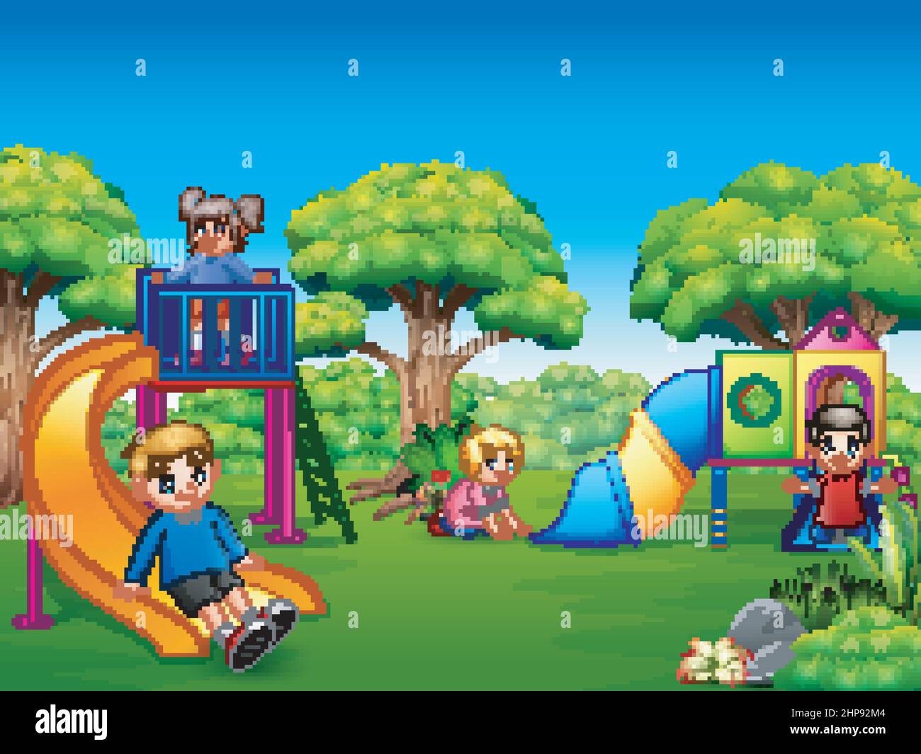 Kids playground cartoon concept background hi-res stock photography and ...