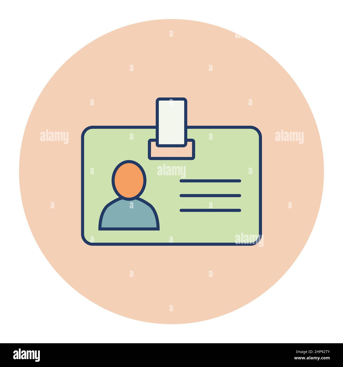 Badge outline icon. Workspace sign Stock Vector Image & Art - Alamy