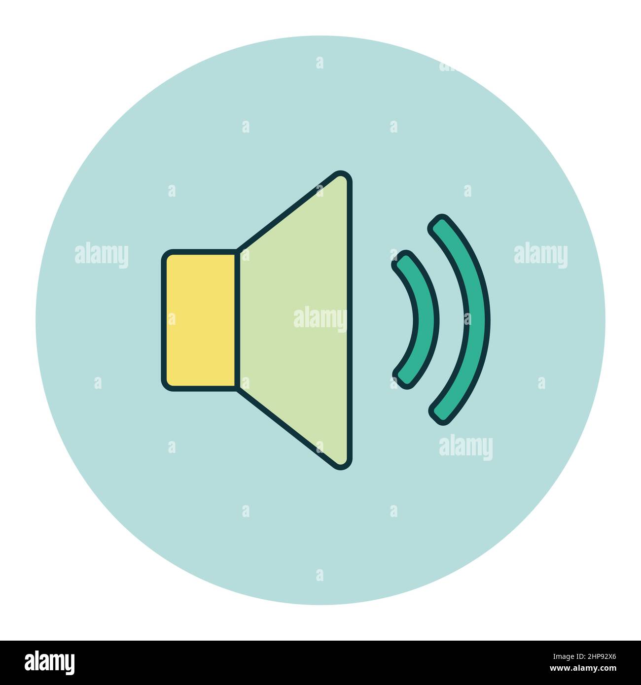 Medium volume sound music color vector icon Stock Vector Image & Art ...