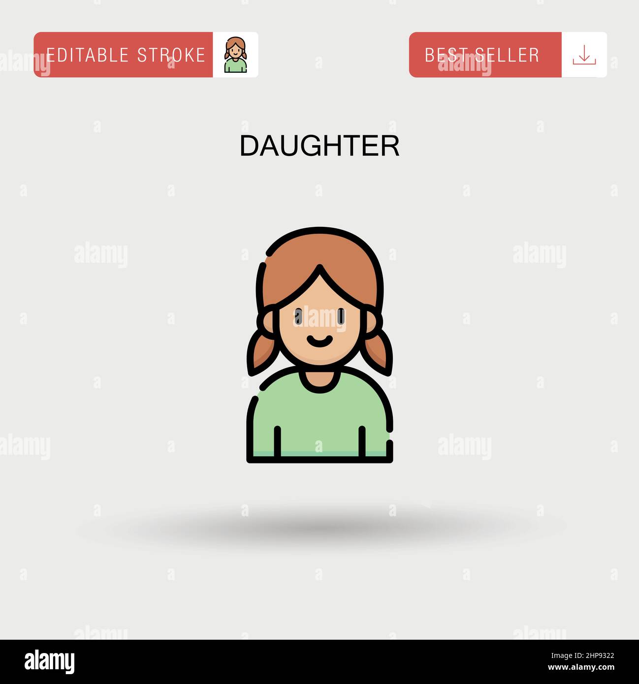 Daughter Simple vector icon Stock Vector Image & Art - Alamy