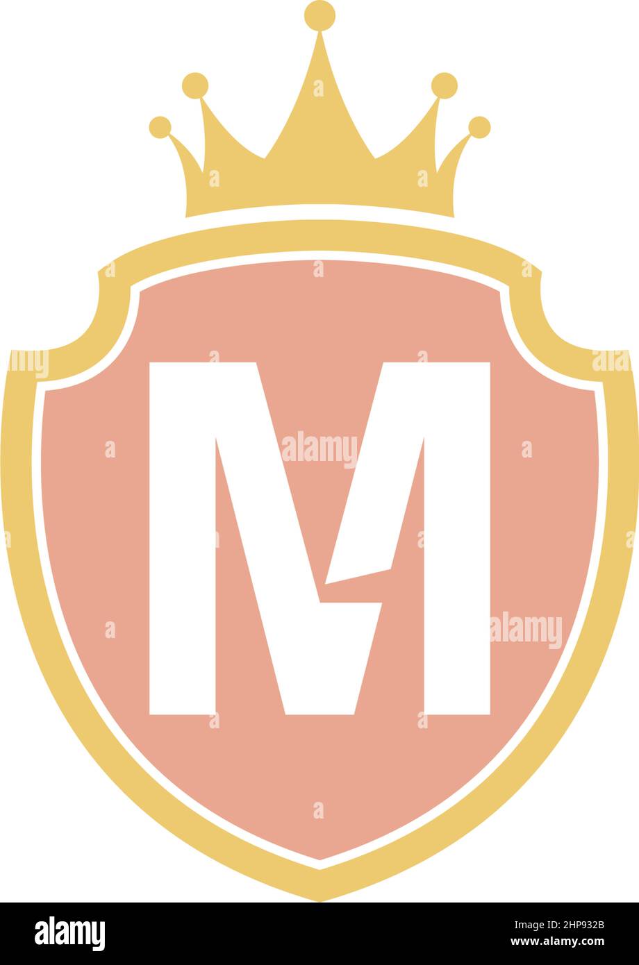 Letter M with shield icon logo design illustration Stock Vector Image & Art - Alamy