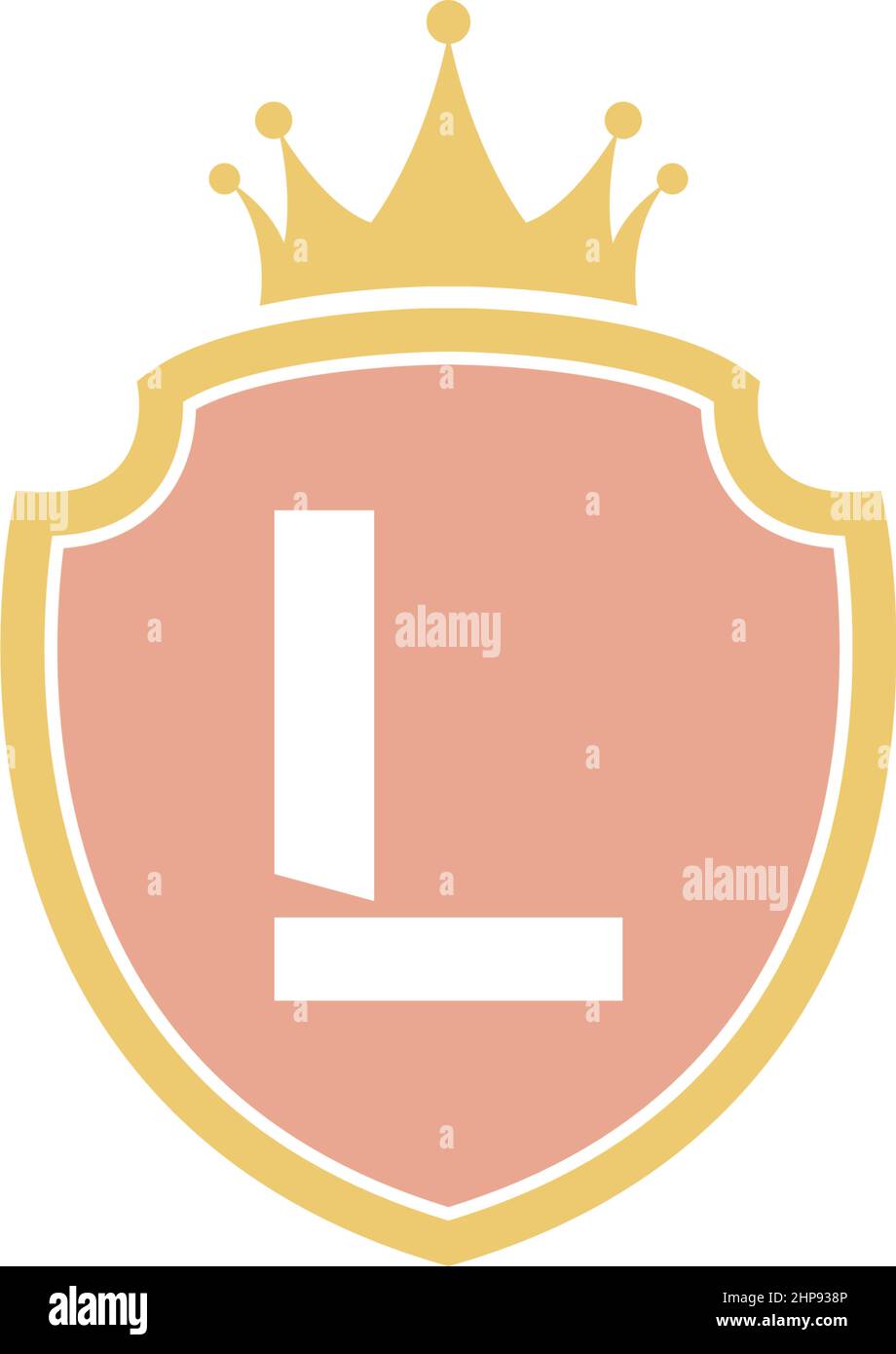 Letter L with shield icon logo design illustration Stock Vector Image ...