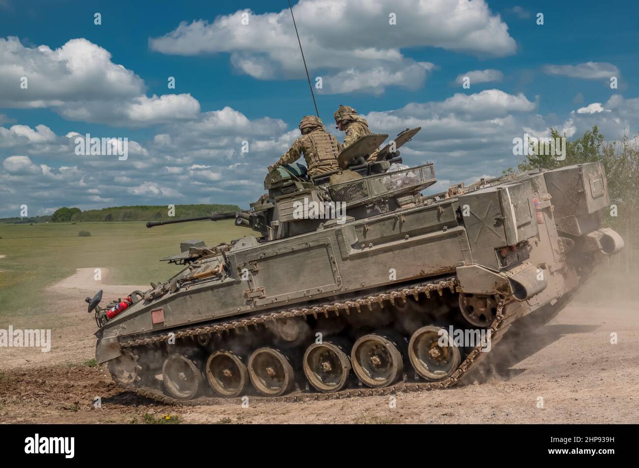 British army Warrior FV510 light infantry fighting vehicle tank in ...