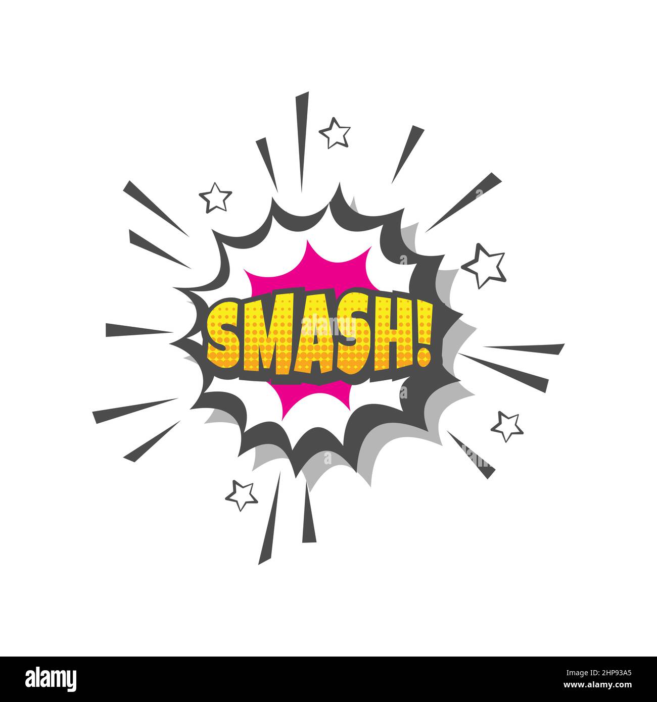 Smash comic cartoon lettering, pop art style Stock Vector Image & Art ...