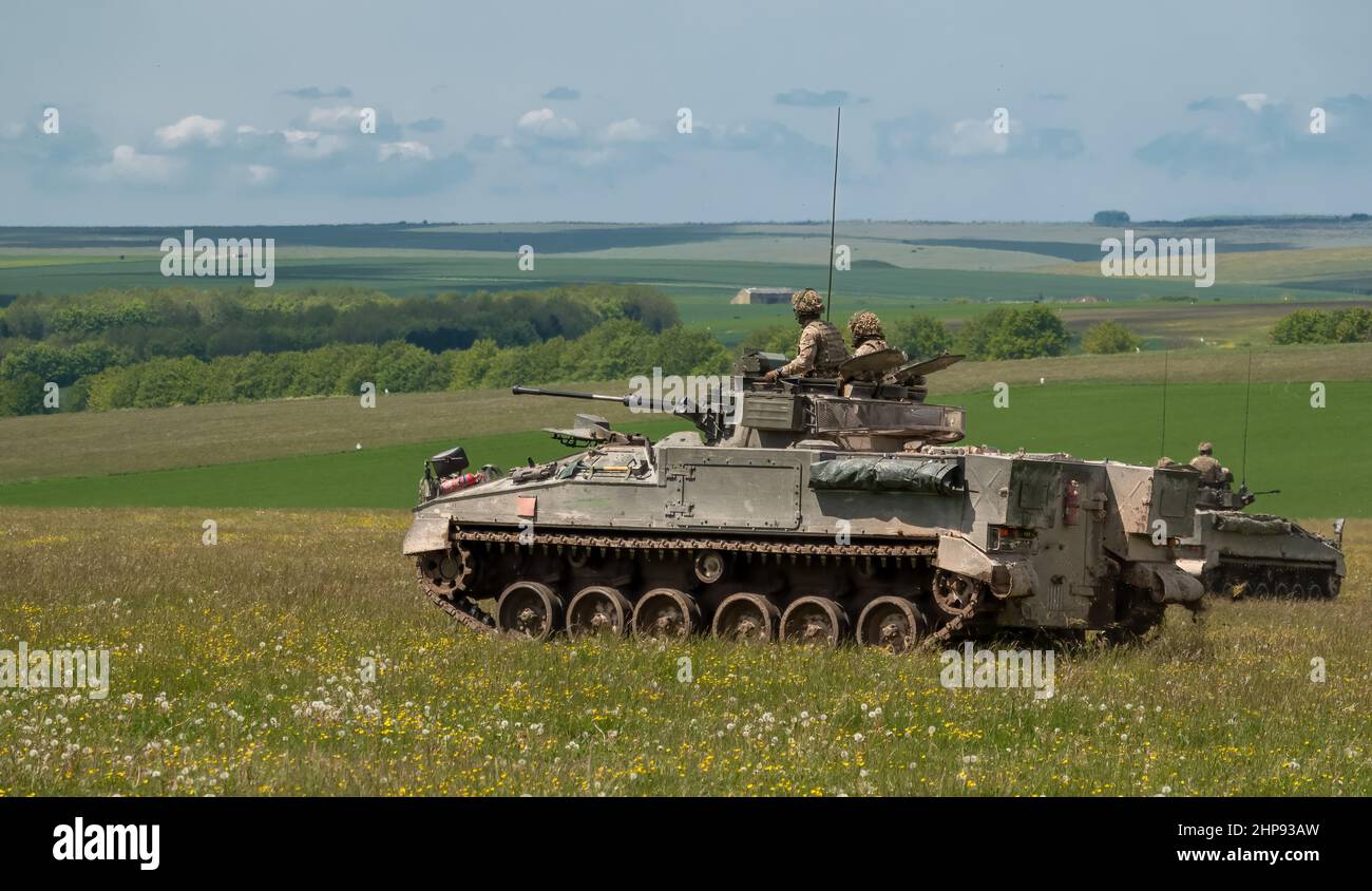 British army Warrior FV510 light infantry fighting vehicle tank in ...