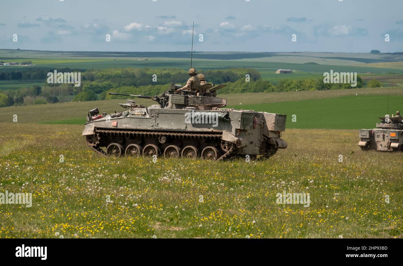 British army Warrior FV510 light infantry fighting vehicle tank in ...