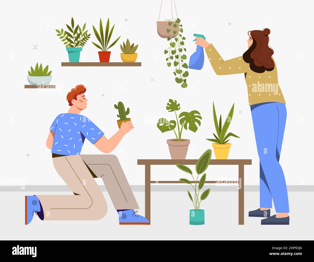 People with plants Stock Vector Image & Art - Alamy