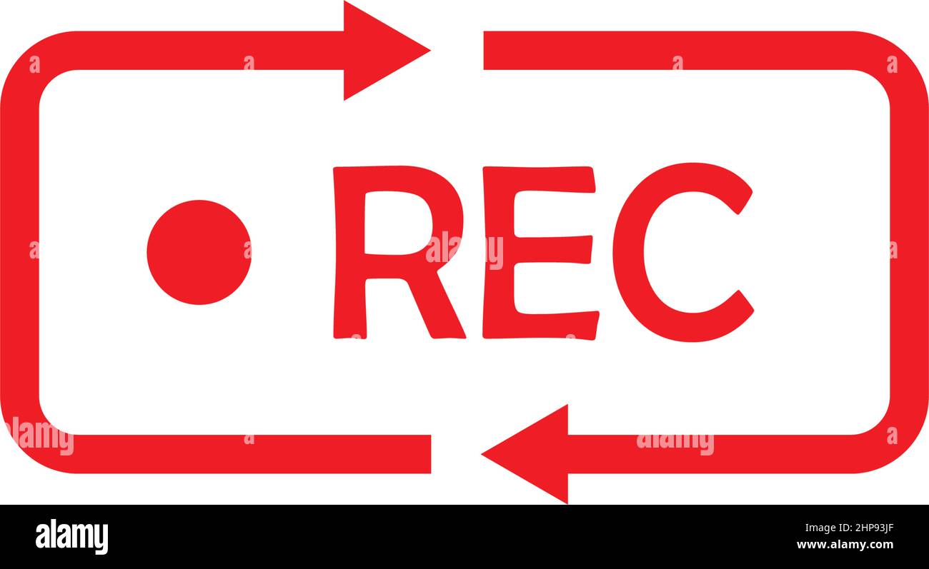 recording icon vector illustration design template Stock Vector Image ...