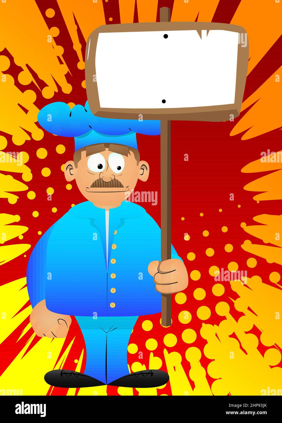 Standing communication holding uniform Stock Vector Images - Alamy