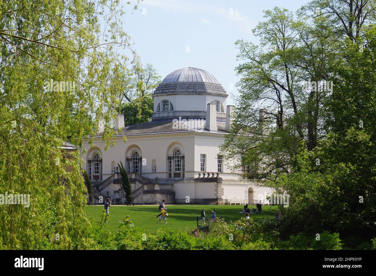 London, UK: a view of Chiswick House and Garden in west London Stock ...