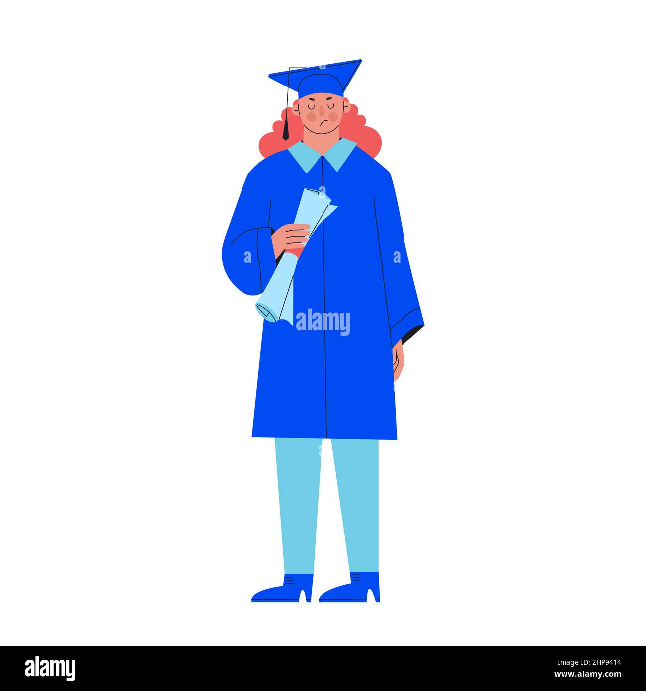 Woman university graduate in Cut Out Stock Images & Pictures - Alamy
