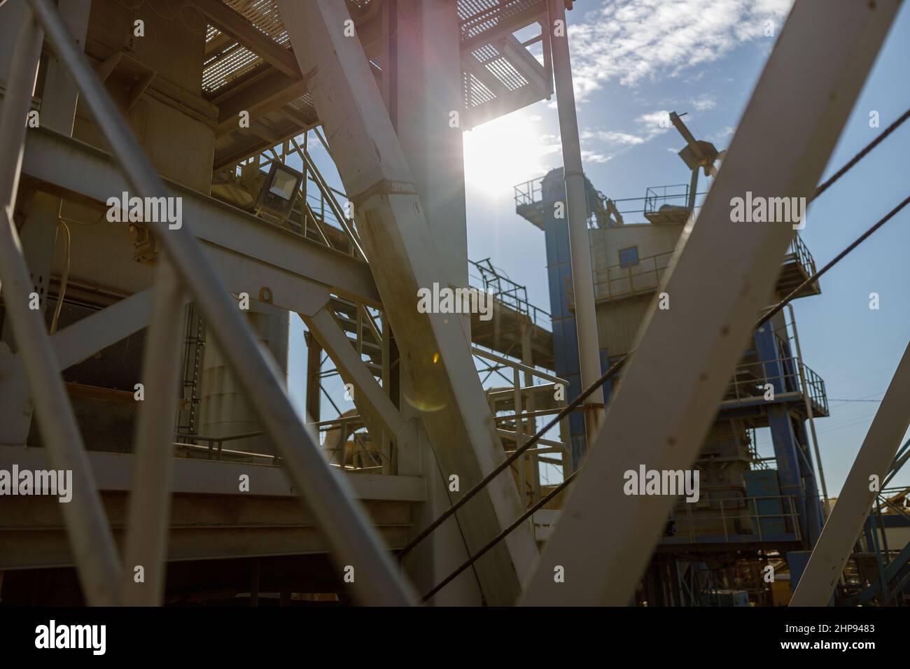 Photo of large plant for production of building materials Stock Photo ...
