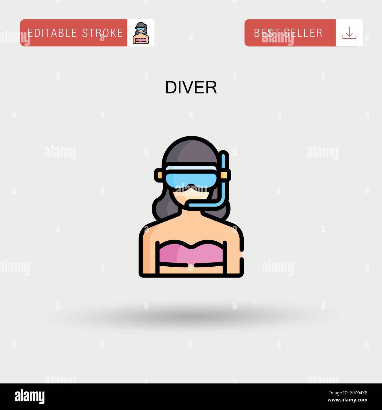 Scuba divers underwater deep sea Stock Vector Images - Alamy