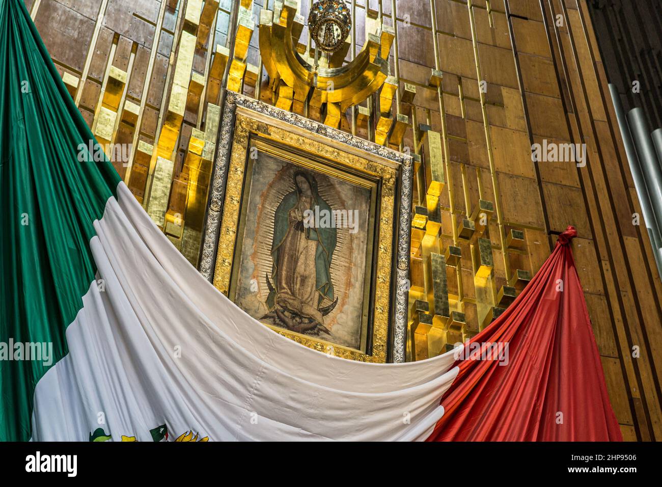 Above the Mexican flag is the original cloak of the indigenous man who ...