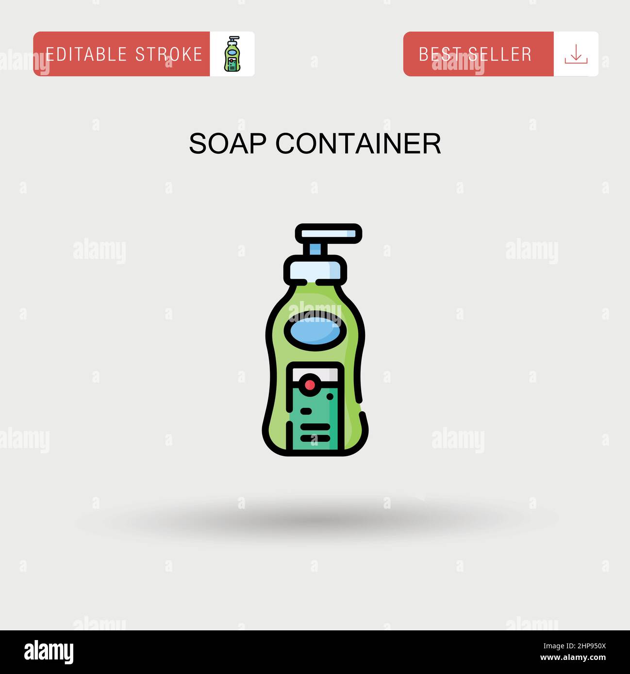 Soap container Simple vector icon Stock Vector Image & Art - Alamy