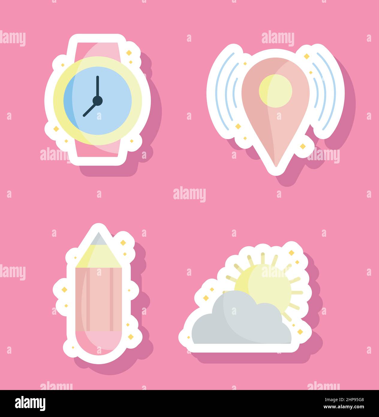 design stickers icons Stock Vector Image & Art - Alamy