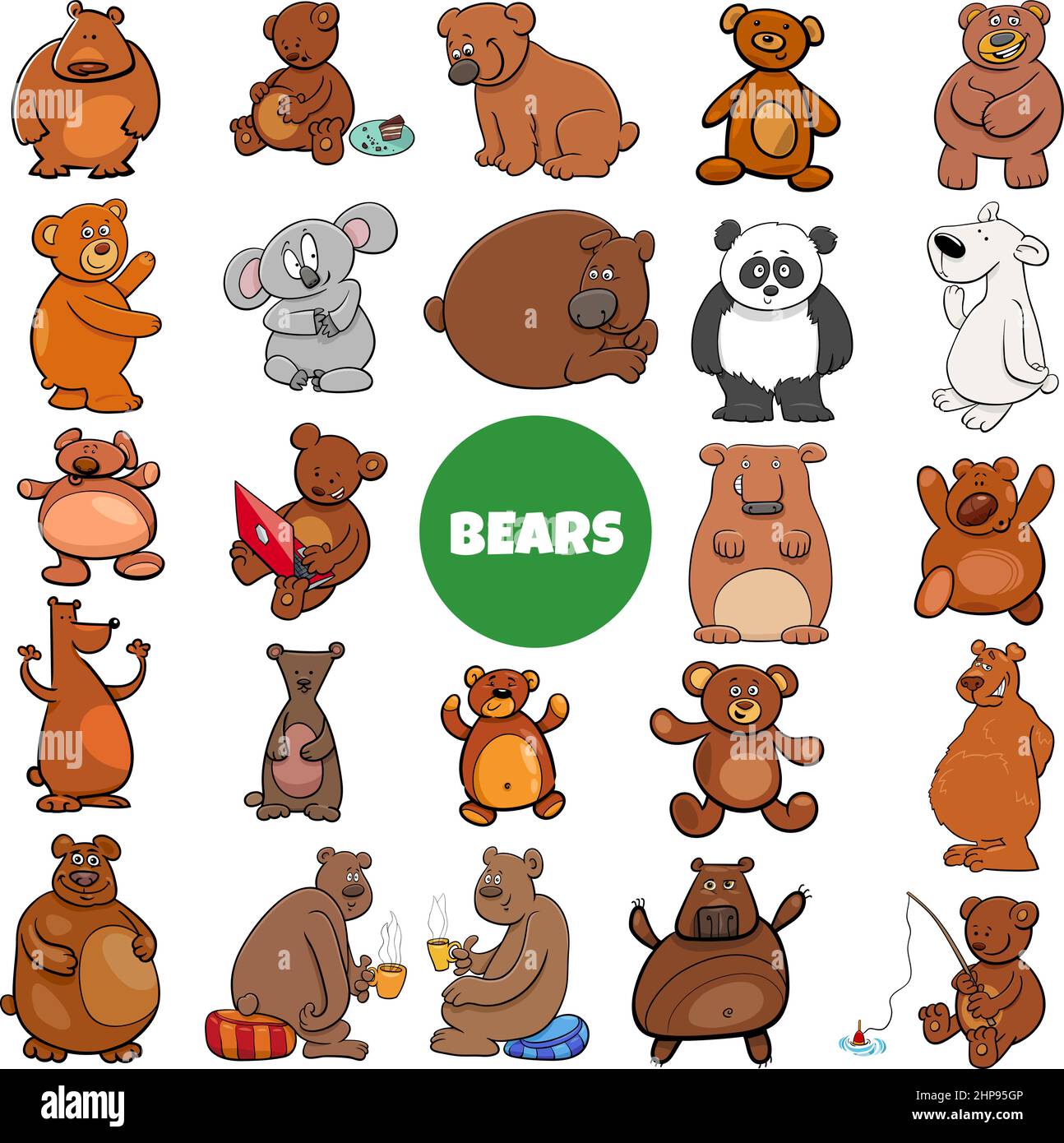 Set funny black animals Cut Out Stock Images & Pictures - Alamy