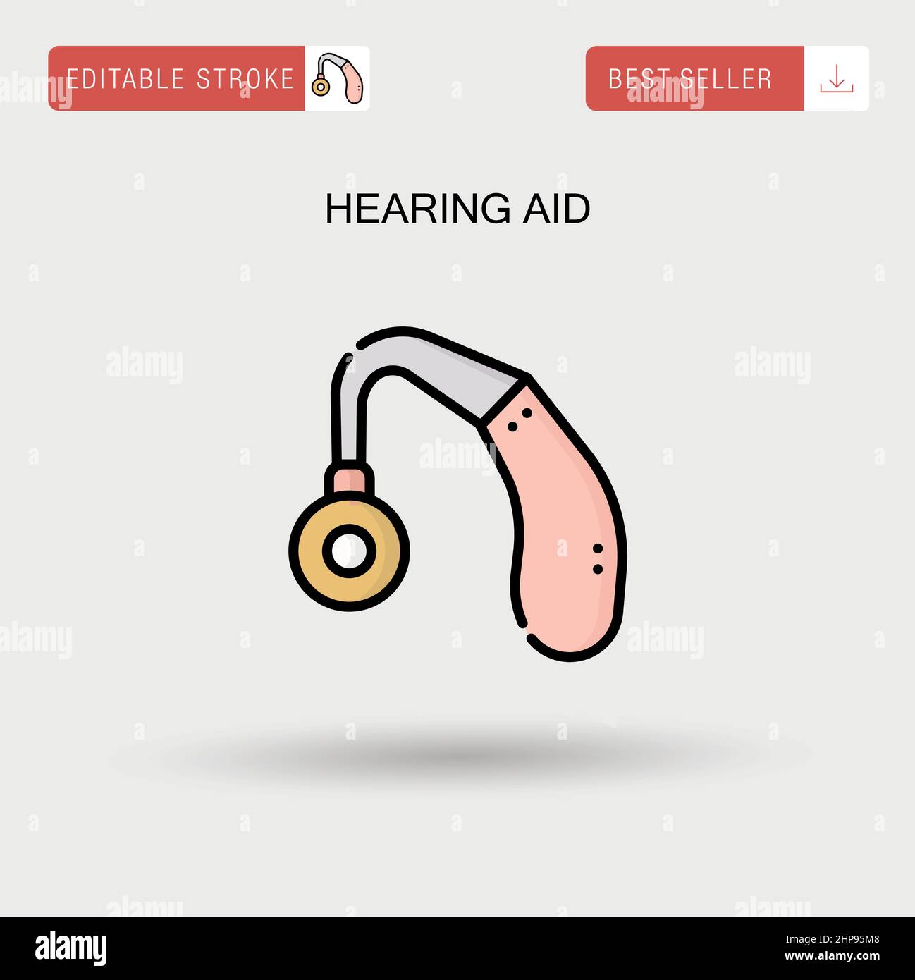 Hearing aid Simple vector icon Stock Vector Image & Art - Alamy