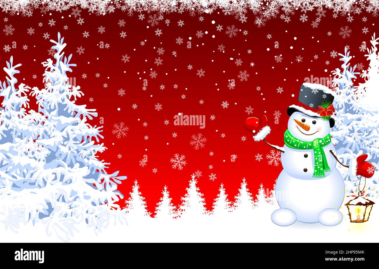 Christmas background snowy pine Stock Vector Images - Alamy
