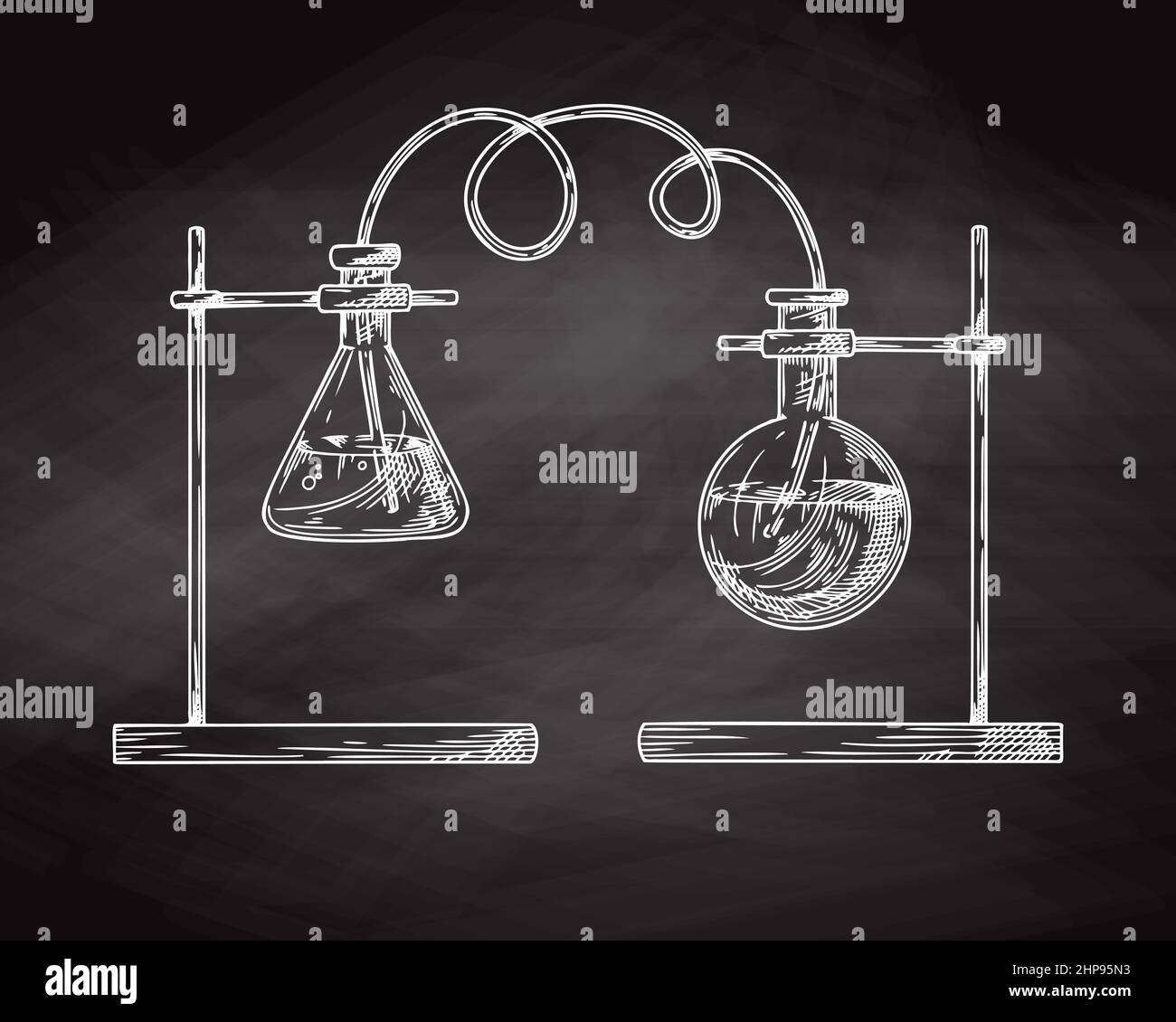 Sketch of chemical laboratory objects. Glassware for a chemical ...