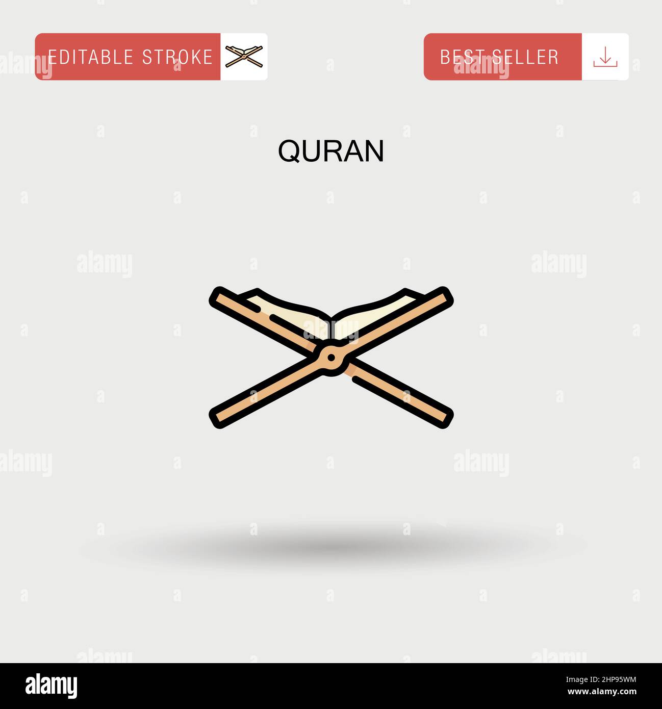 Quran book icon vector hi-res stock photography and images - Alamy