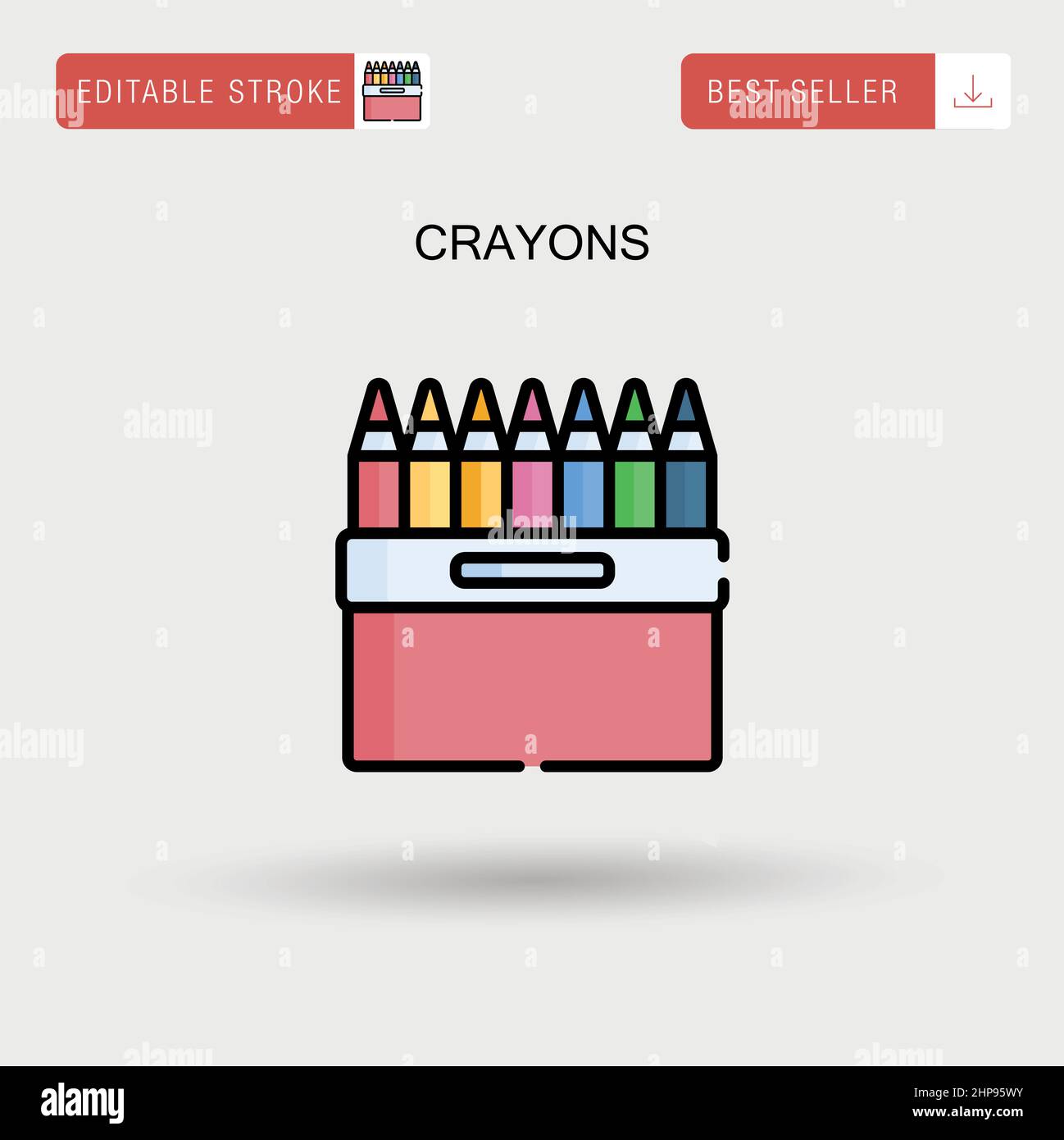 Hand drawing rainbow with crayons Stock Vector Images - Alamy