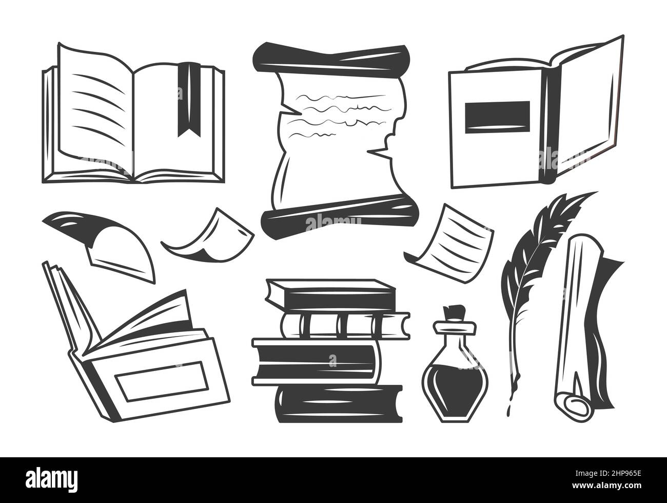 Old book candle Stock Vector Images - Alamy