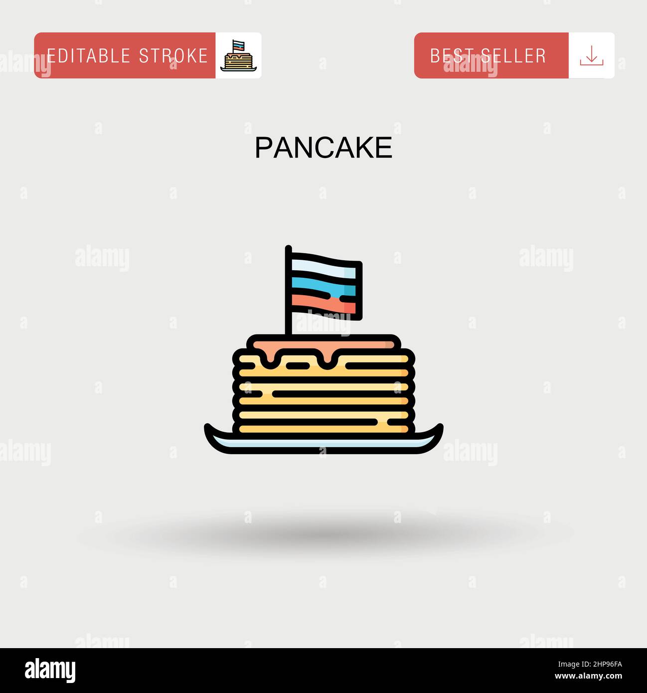 Pancake Simple vector icon Stock Vector Image & Art - Alamy