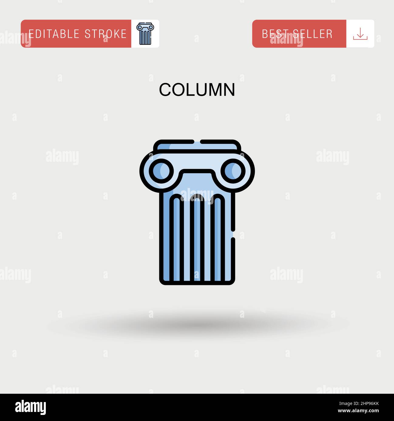 Column Simple vector icon Stock Vector Image & Art - Alamy