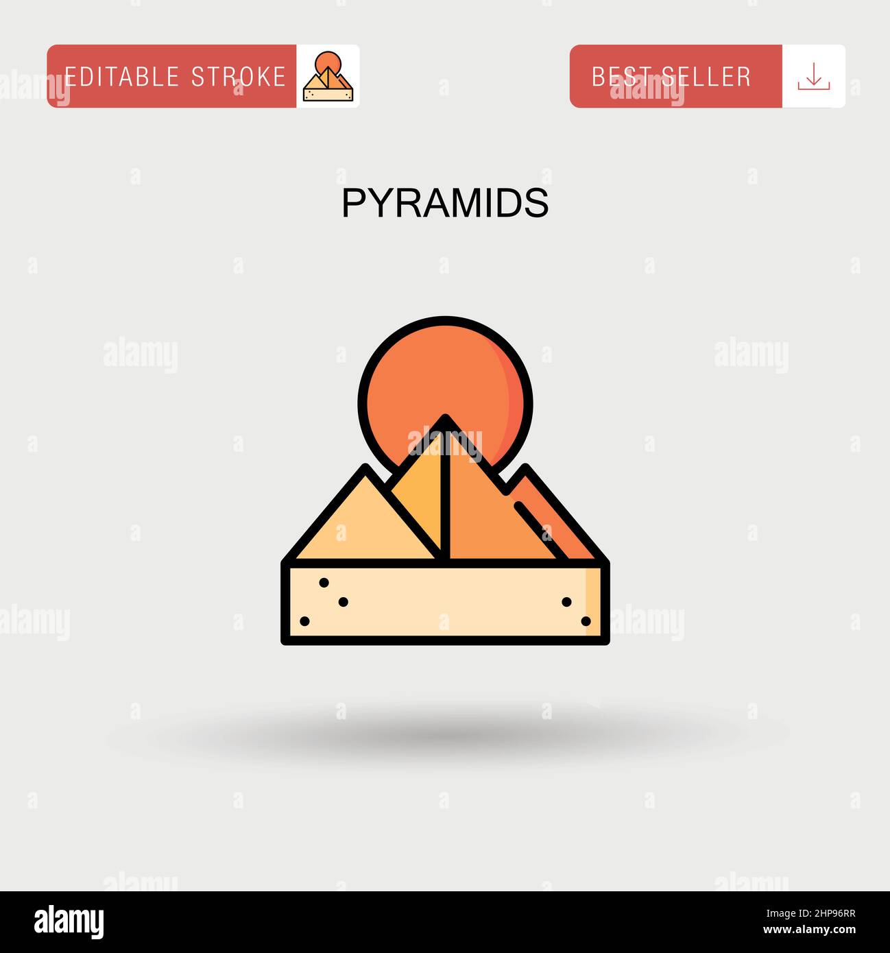 Pyramids Simple vector icon Stock Vector Image & Art - Alamy