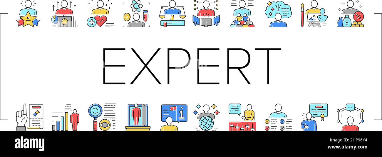 Expert Human Skills Collection Icons Set Vector Stock Vector Image ...