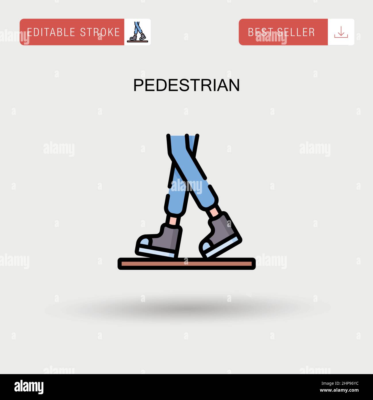 Pedestrian Simple vector icon Stock Vector Image & Art - Alamy