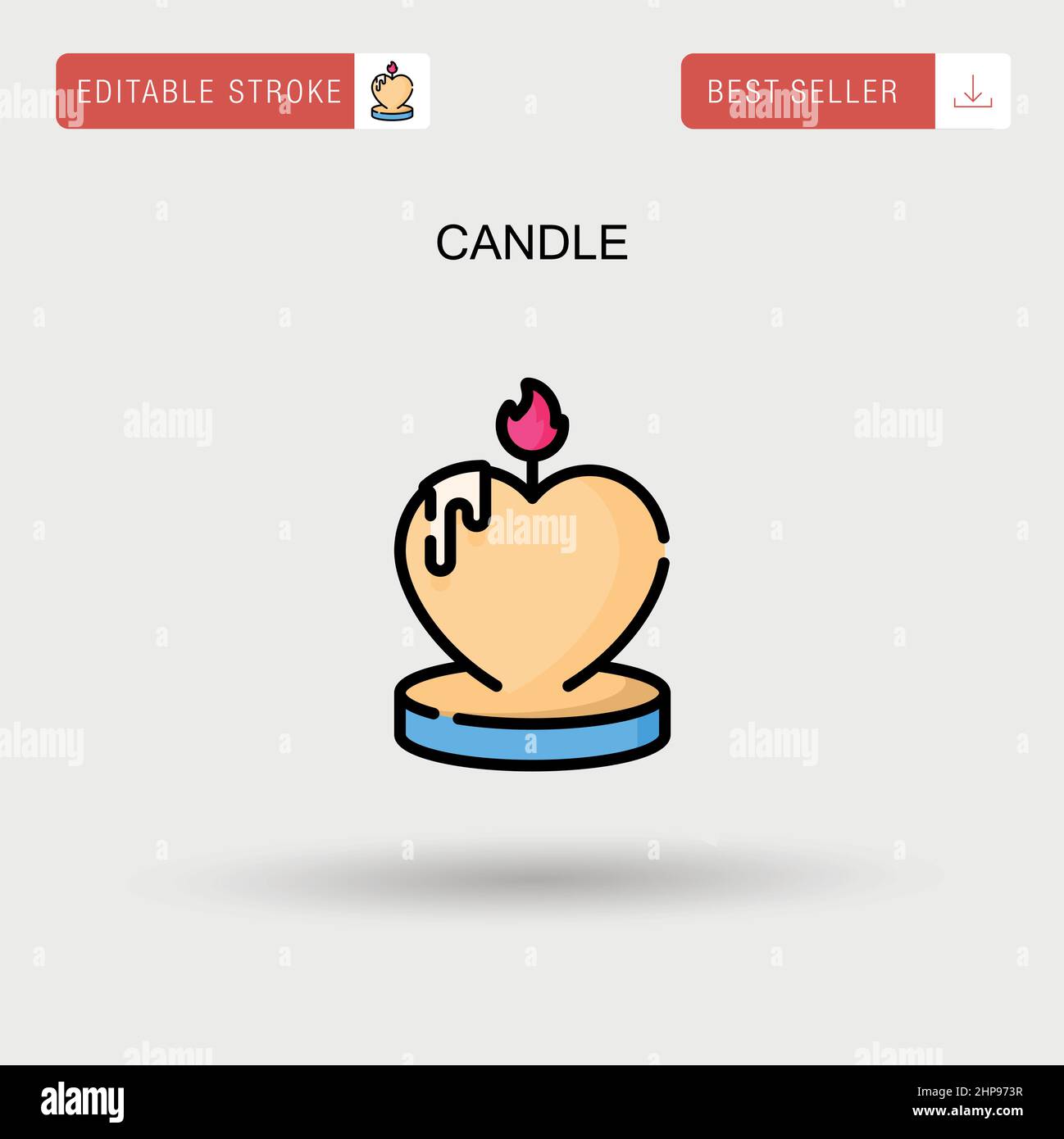 Candle handmade Stock Vector Images - Alamy