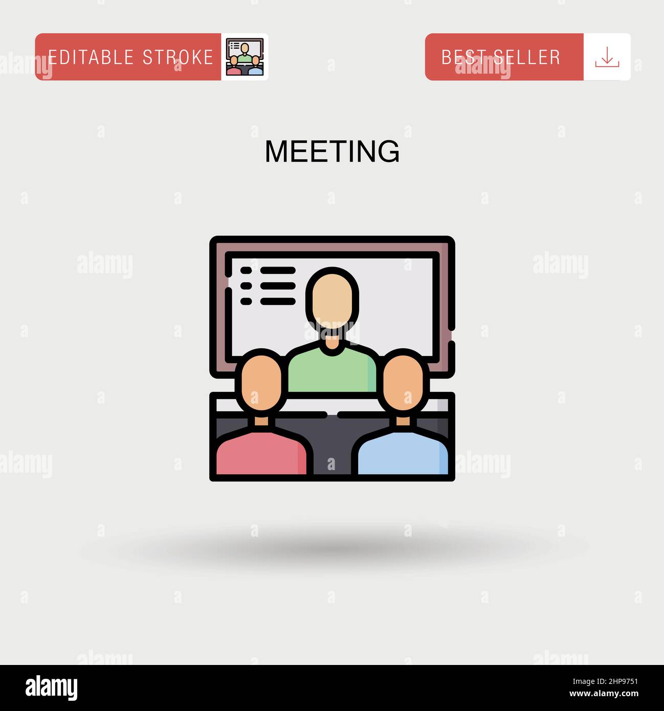 Meeting Simple vector icon Stock Vector Image & Art - Alamy