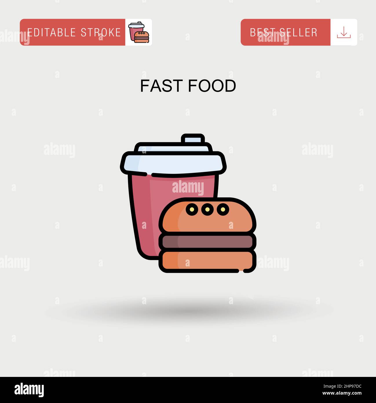 Fast food Simple vector icon Stock Vector Image & Art - Alamy