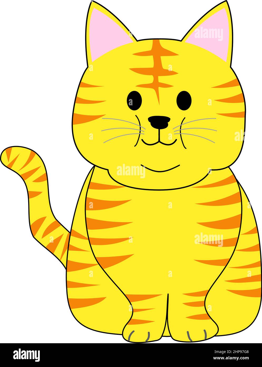 A fat tabby cat with a white background Stock Photo - Alamy