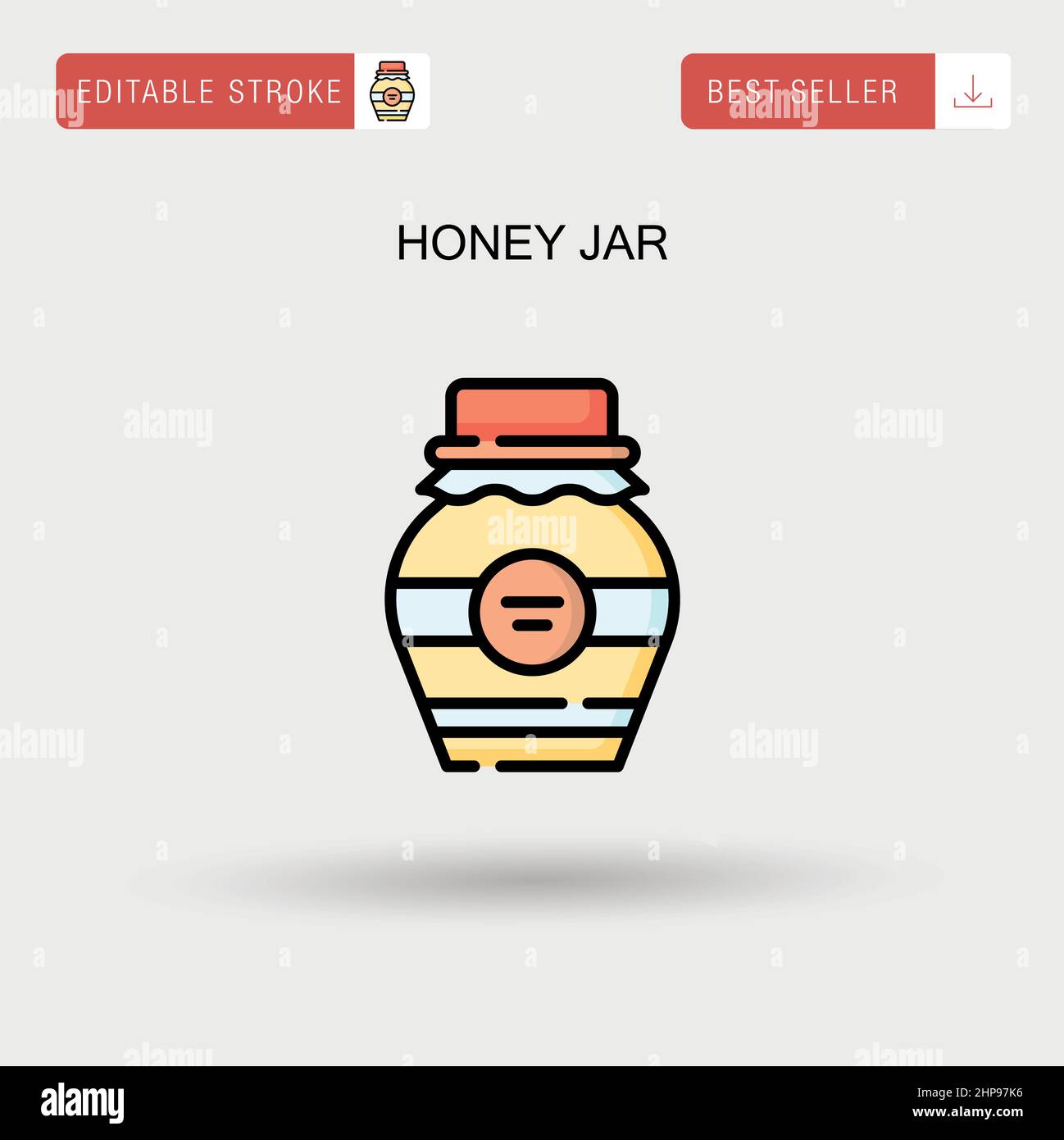 Honey jar Simple vector icon Stock Vector Image & Art - Alamy