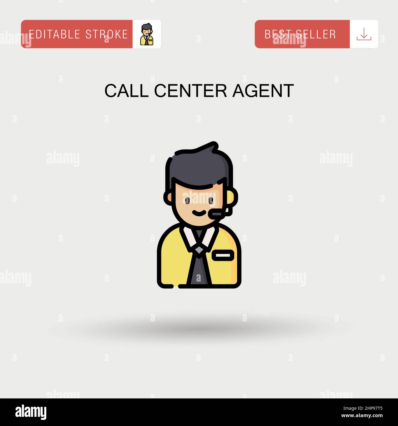 Call center agent Simple vector icon Stock Vector Image & Art - Alamy