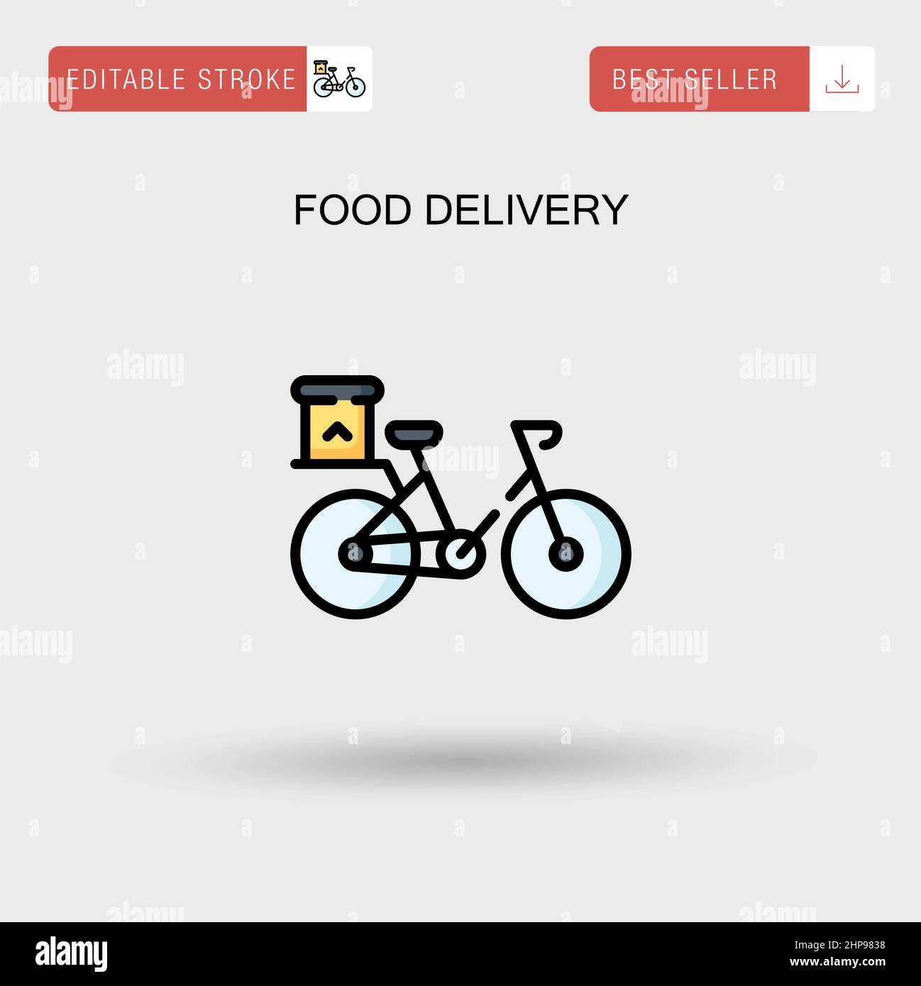 Food delivery Simple vector icon Stock Vector Image & Art - Alamy