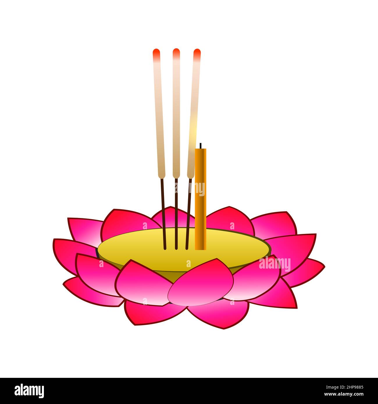 clip art of kratong with cartoon design,vector illustration Stock ...