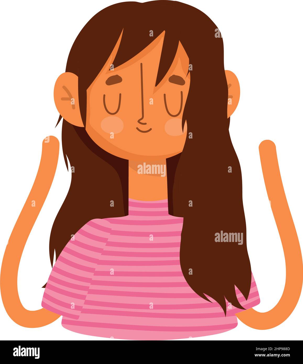 cute girl hands up Stock Vector Image & Art - Alamy