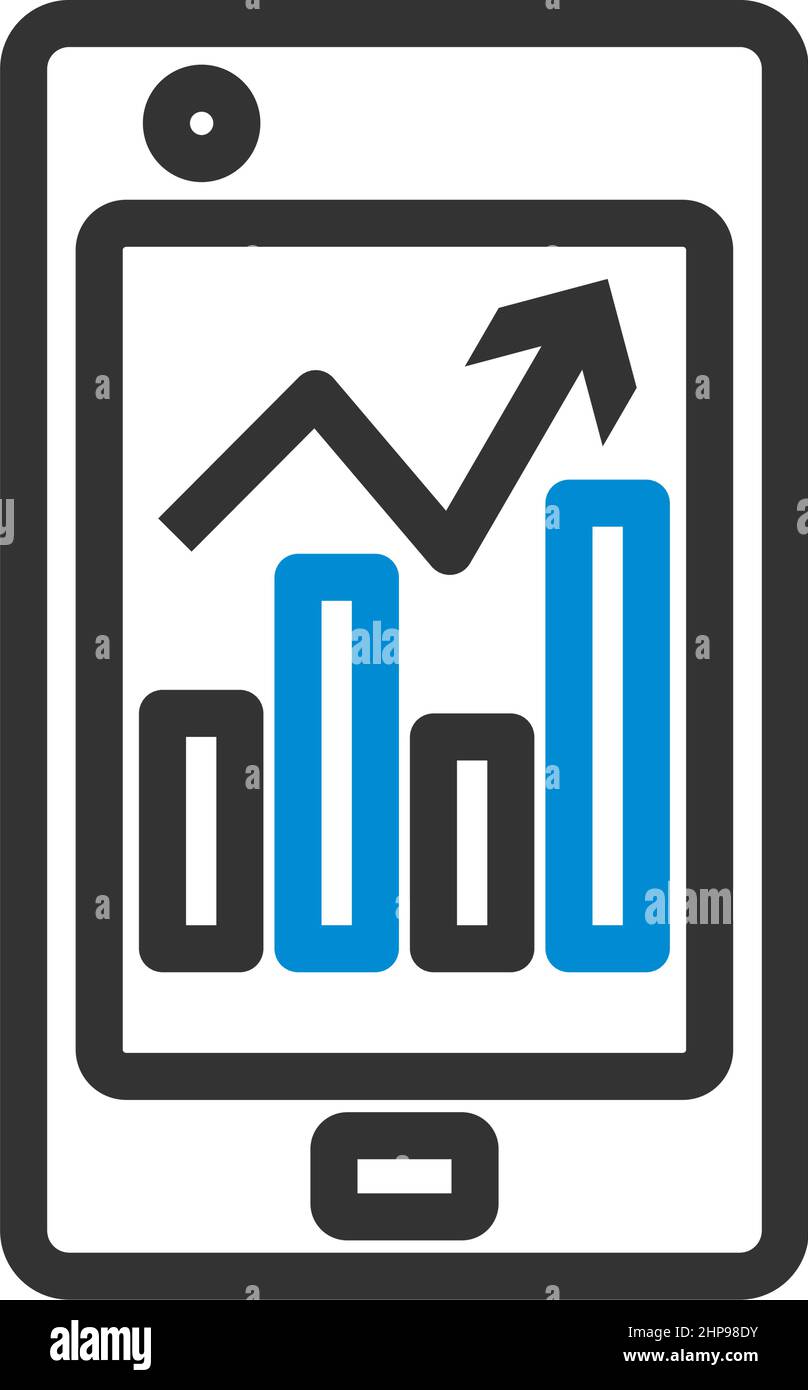Stock market data on smartphone Stock Vector Images - Alamy